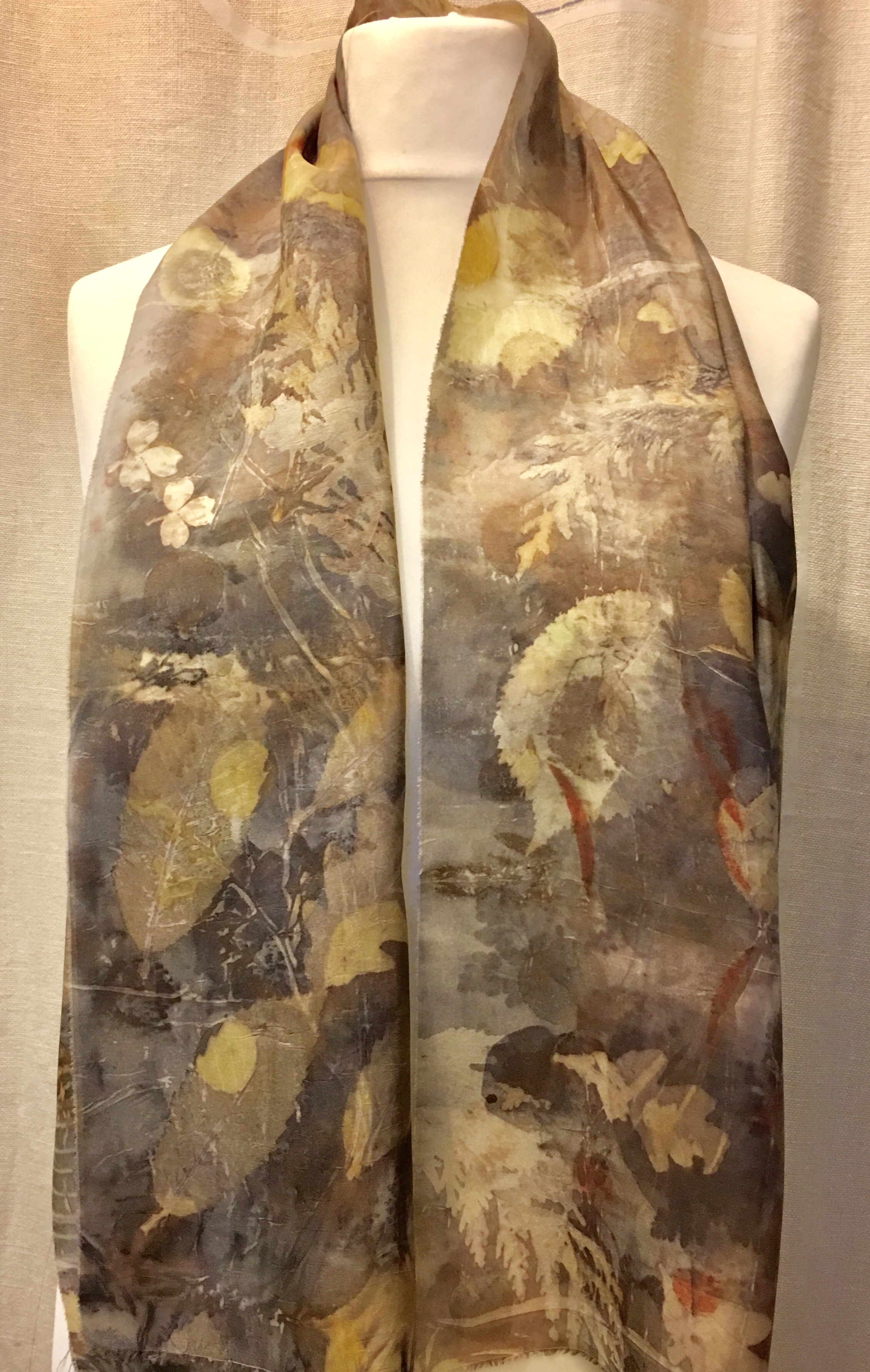 Ecoprint Botanical Print work – Kim McCormack Textiles Artist