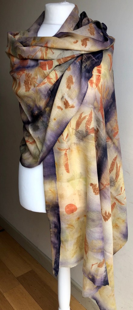 Ecoprint Botanical Print work – Kim McCormack Textiles Artist