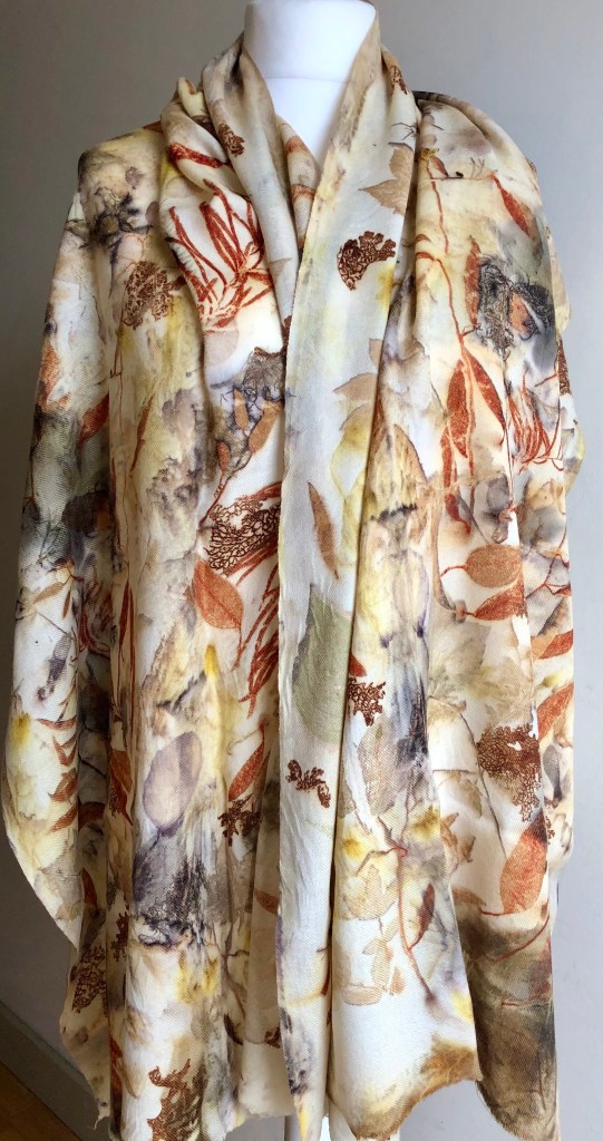 Ecoprint Botanical Print work – Kim McCormack Textiles Artist