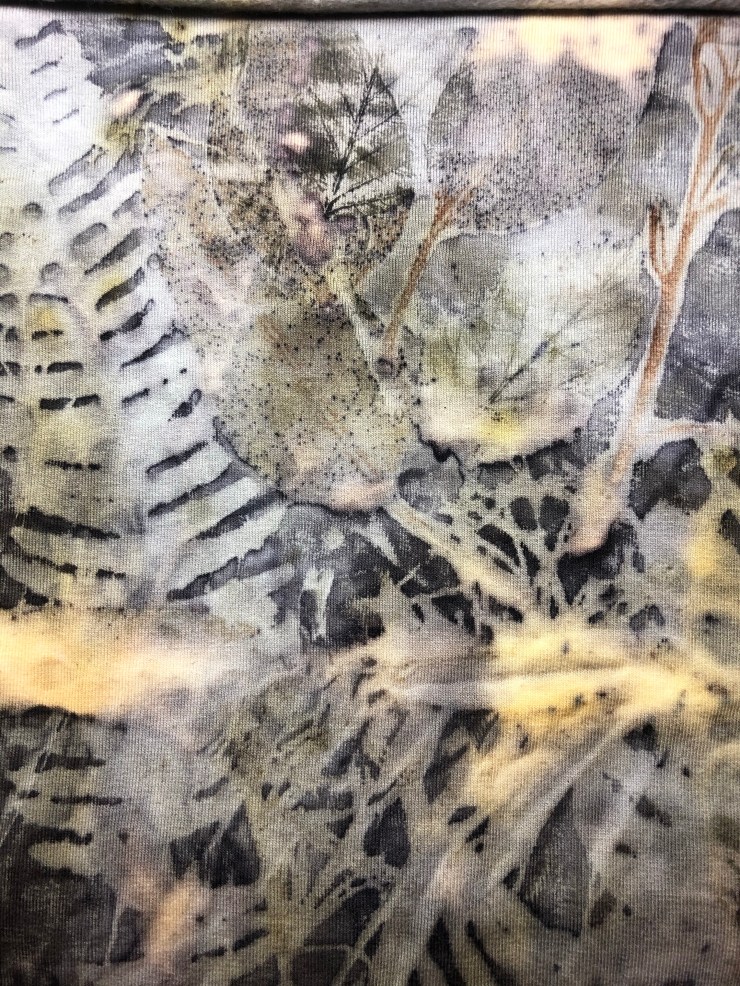 Ecoprint Botanical Print work – Kim McCormack Textiles Artist