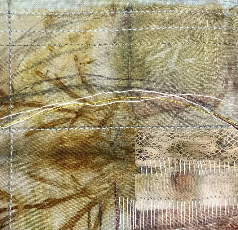 Ecoprint Botanical Print work – Kim McCormack Textiles Artist