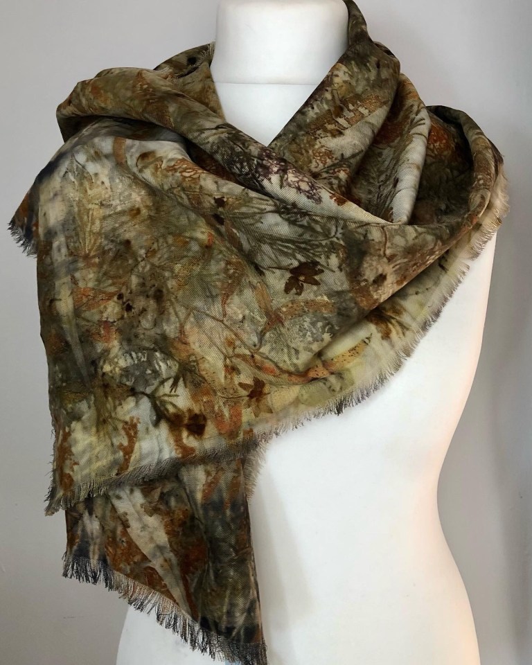 Ecoprint Botanical Print work – Kim McCormack Textiles Artist
