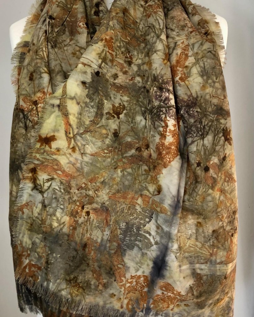 Ecoprint Botanical Print work – Kim McCormack Textiles Artist